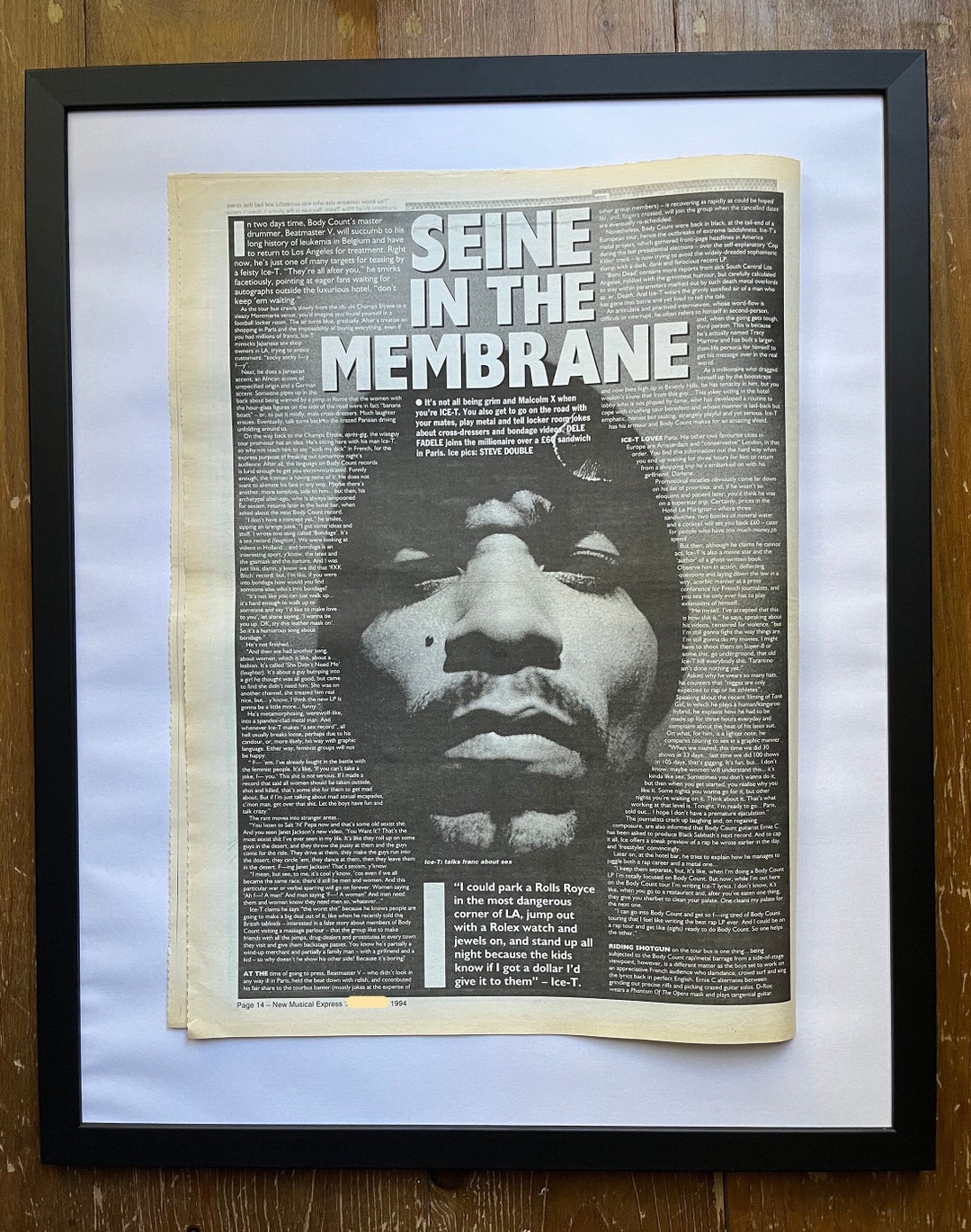 Ice-t Interview. Rare, Original, Authentic, Vintage Poster From 1994 - Etsy