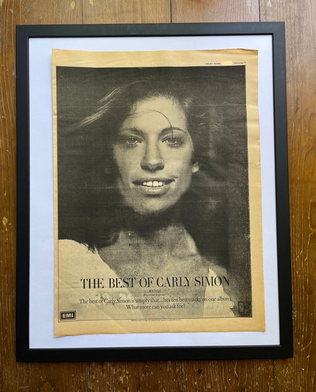 Carly Simon, the Best of Carly Simon. Rare, Original, Authentic ...