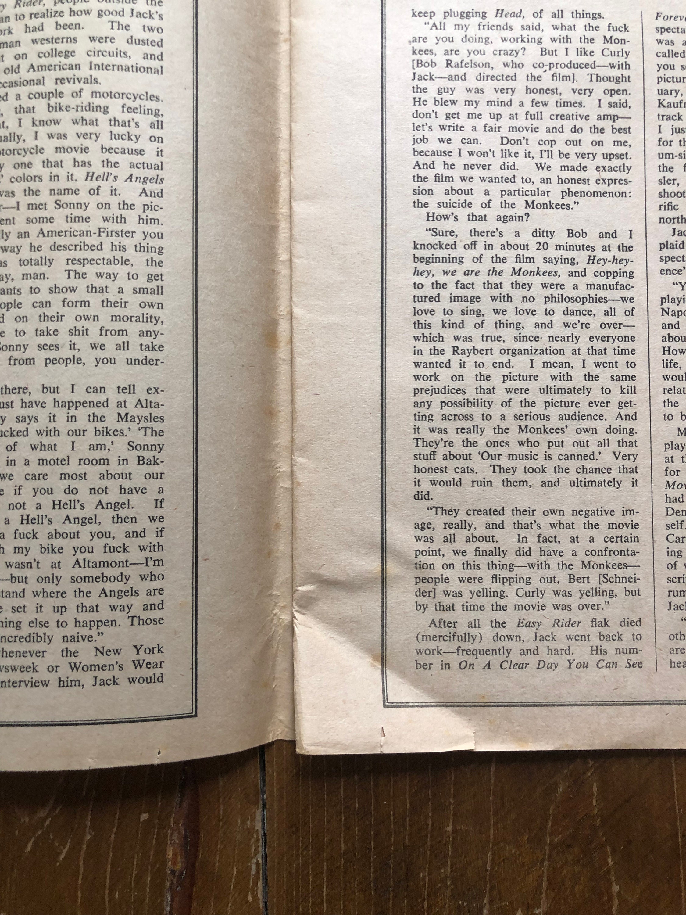 Jack Nicholson Interview From Rolling Stone Magazine. Rare Original ...