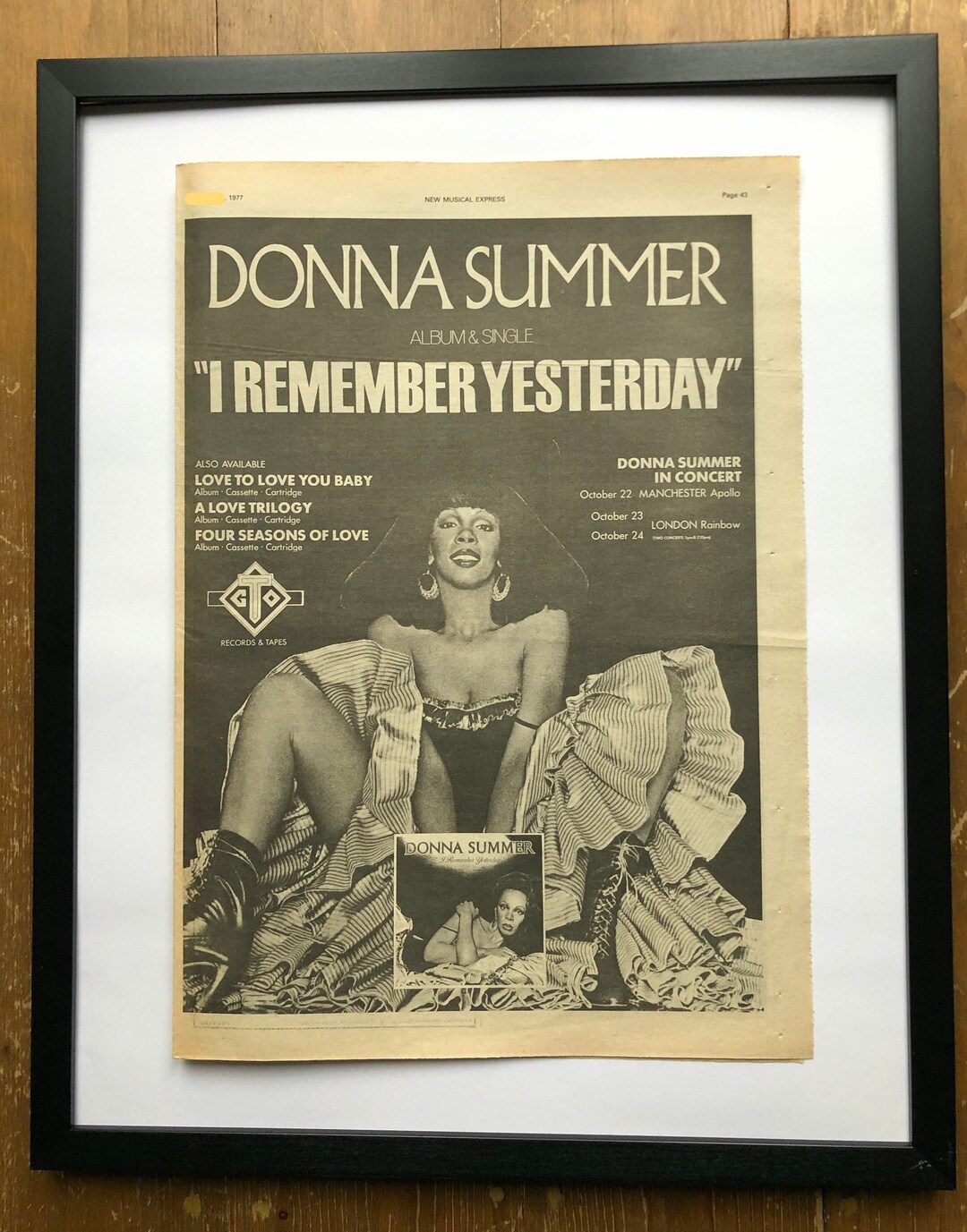 Donna Summer, I Remember Yesterday. Rare, Original, Authentic, Vintage ...
