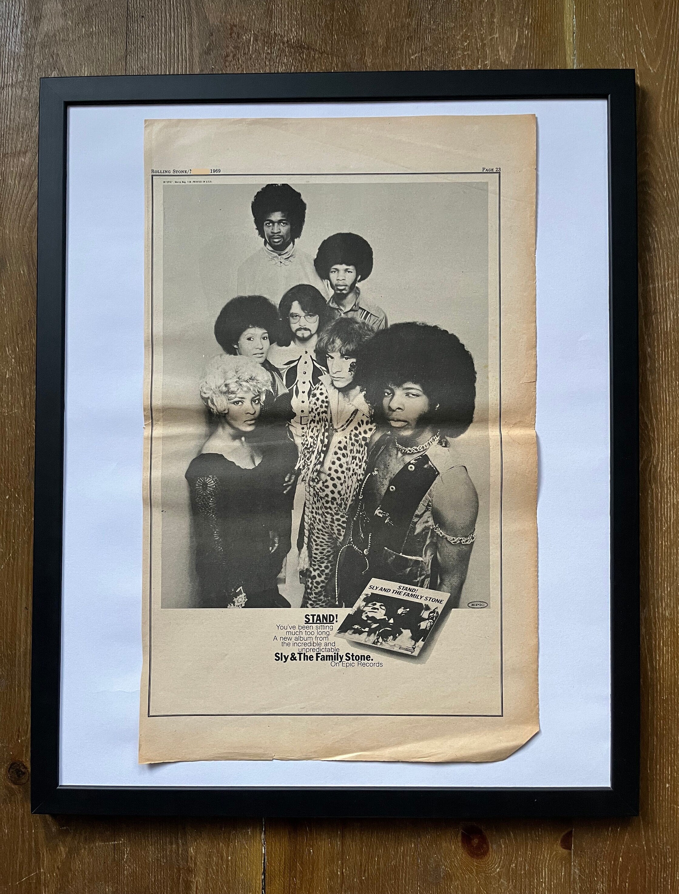 Sly & the Family Stone, Stand Poster. Rare, Original, Authentic ...