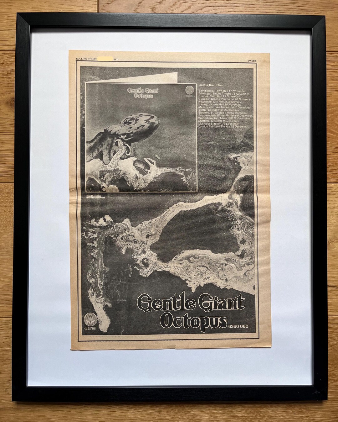 Gentle Giant, Octopus. Rare, Original, Authentic, Vintage Poster From ...