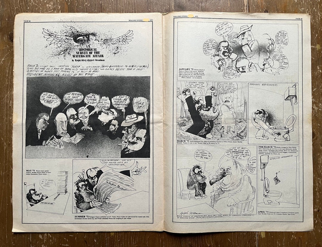 Watergate, Illustrated by Ralph Steadman. Rare, Original, Authentic ...