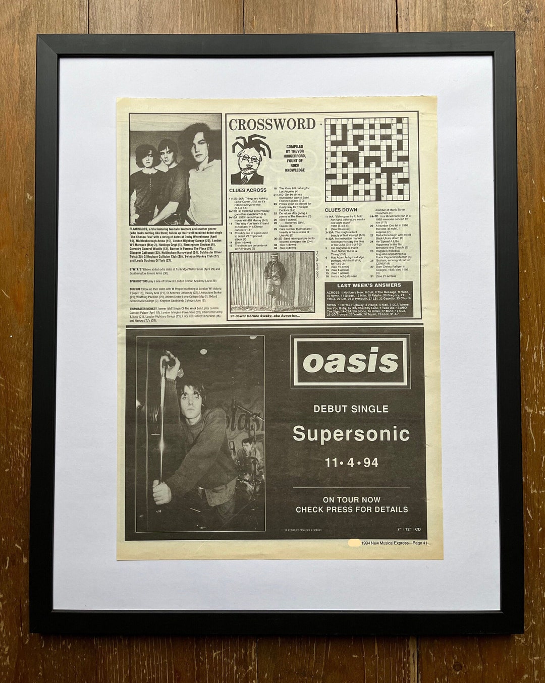 Oasis, Supersonic. Rare, Original, Authentic, Vintage Poster From 1994 ...