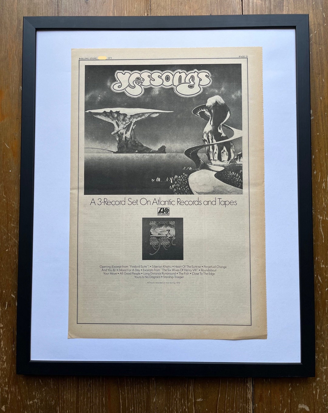 Yes, Yessongs. Rare, Original, Authentic, Vintage Poster From 1973 - Etsy
