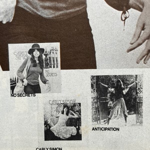 Carly Simon, No Secrets. Rare, Original, Authentic, Vintage Poster From ...