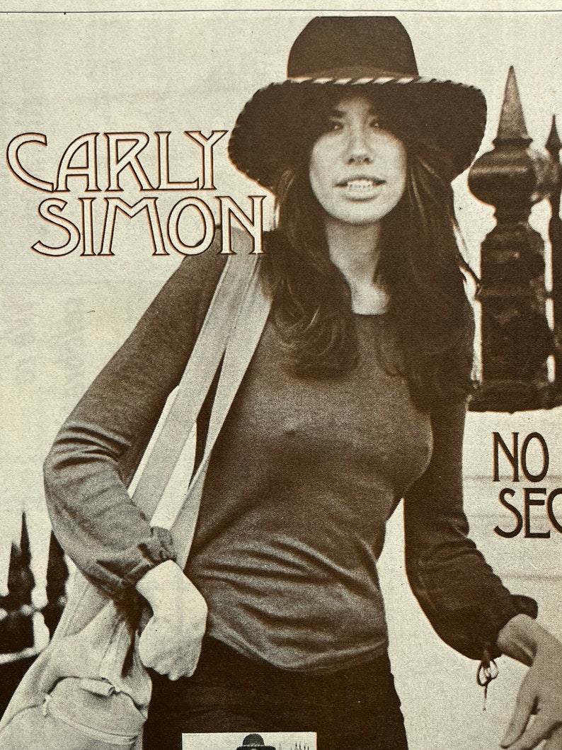 Carly Simon, No Secrets. Rare, Original, Authentic, Vintage Poster From ...