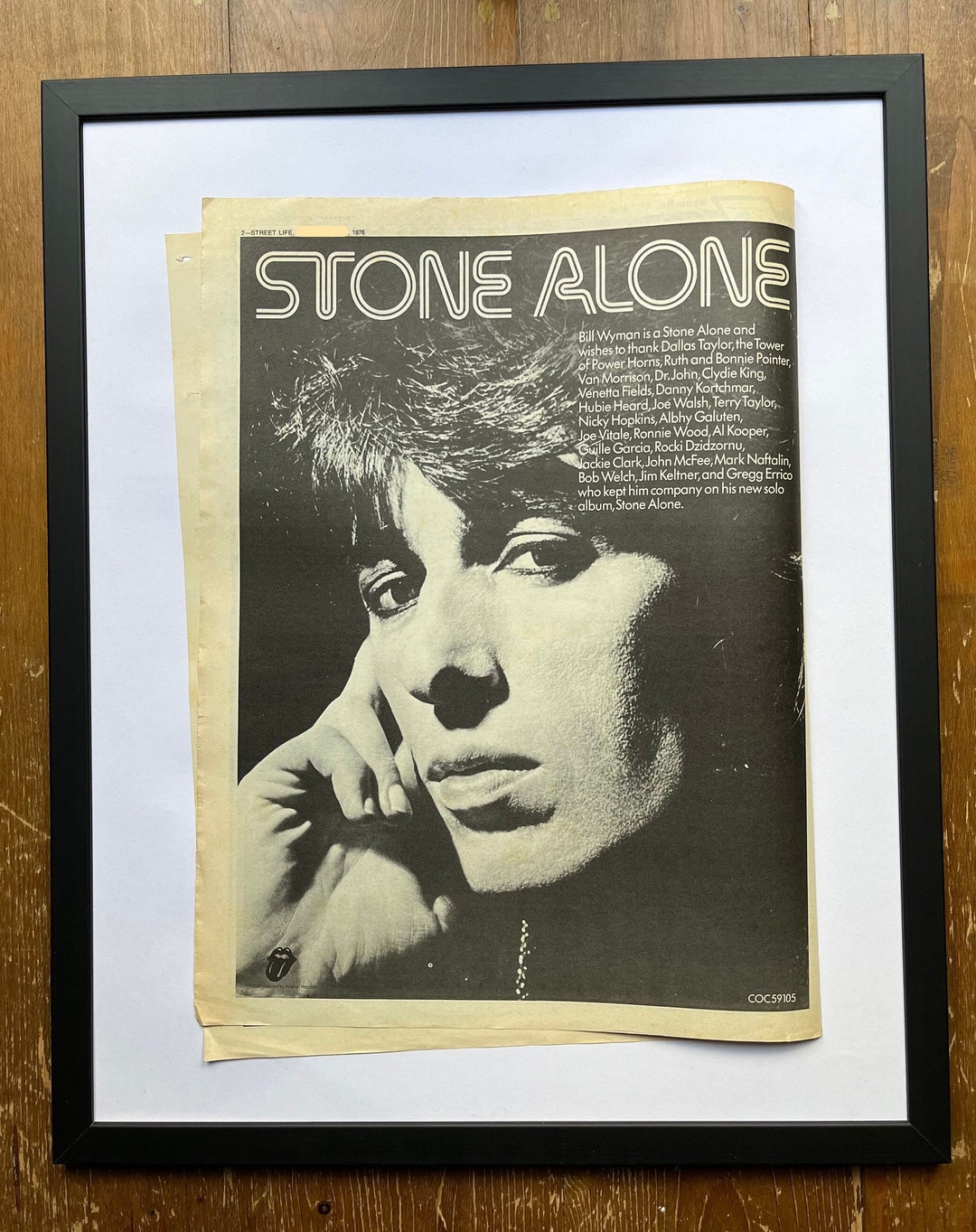 Bill Wyman, Stone Alone. Rare, Original, Authentic, Vintage Poster From ...