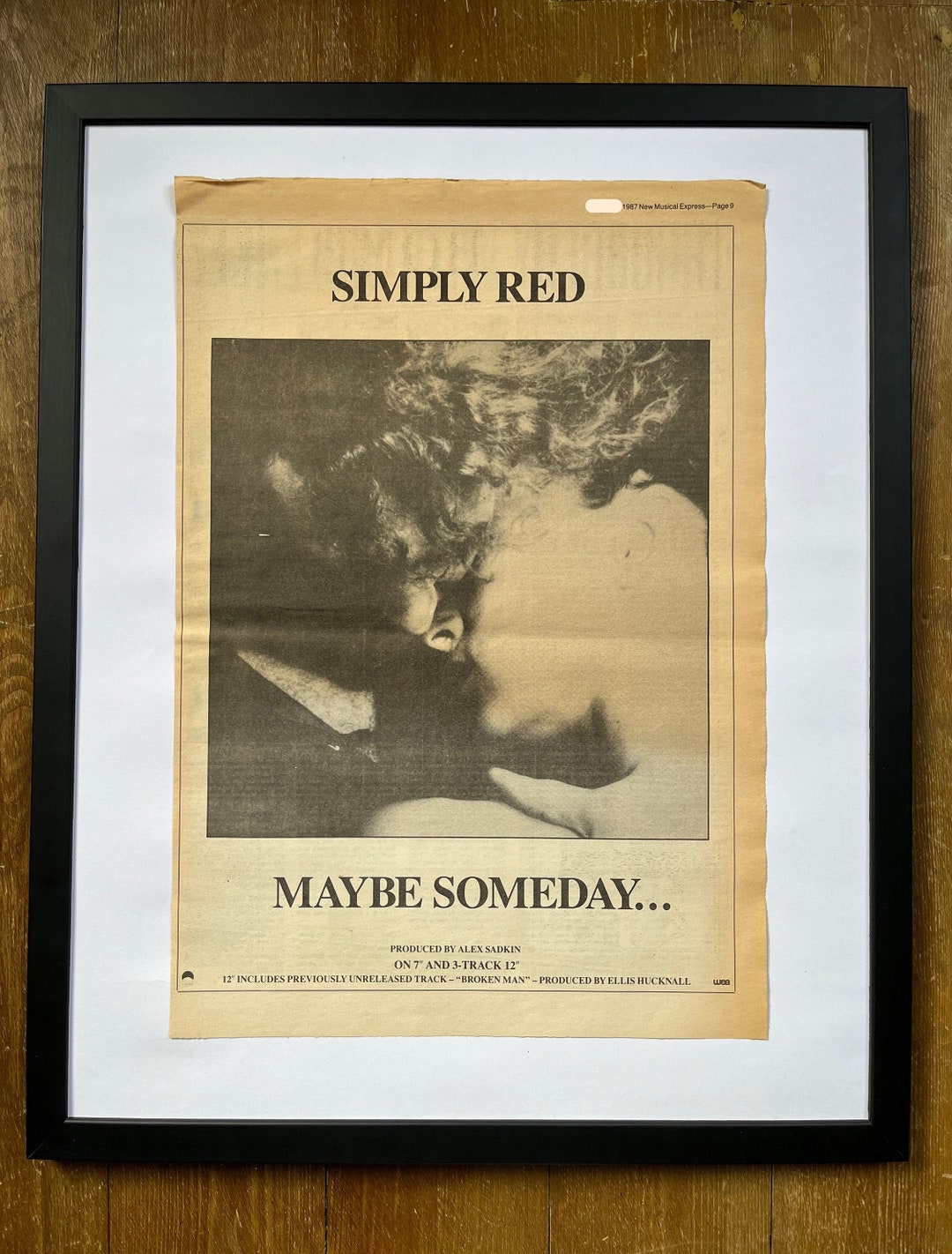 Simply Red, Maybe Someday. Rare, Original, Authentic, Vintage Poster ...