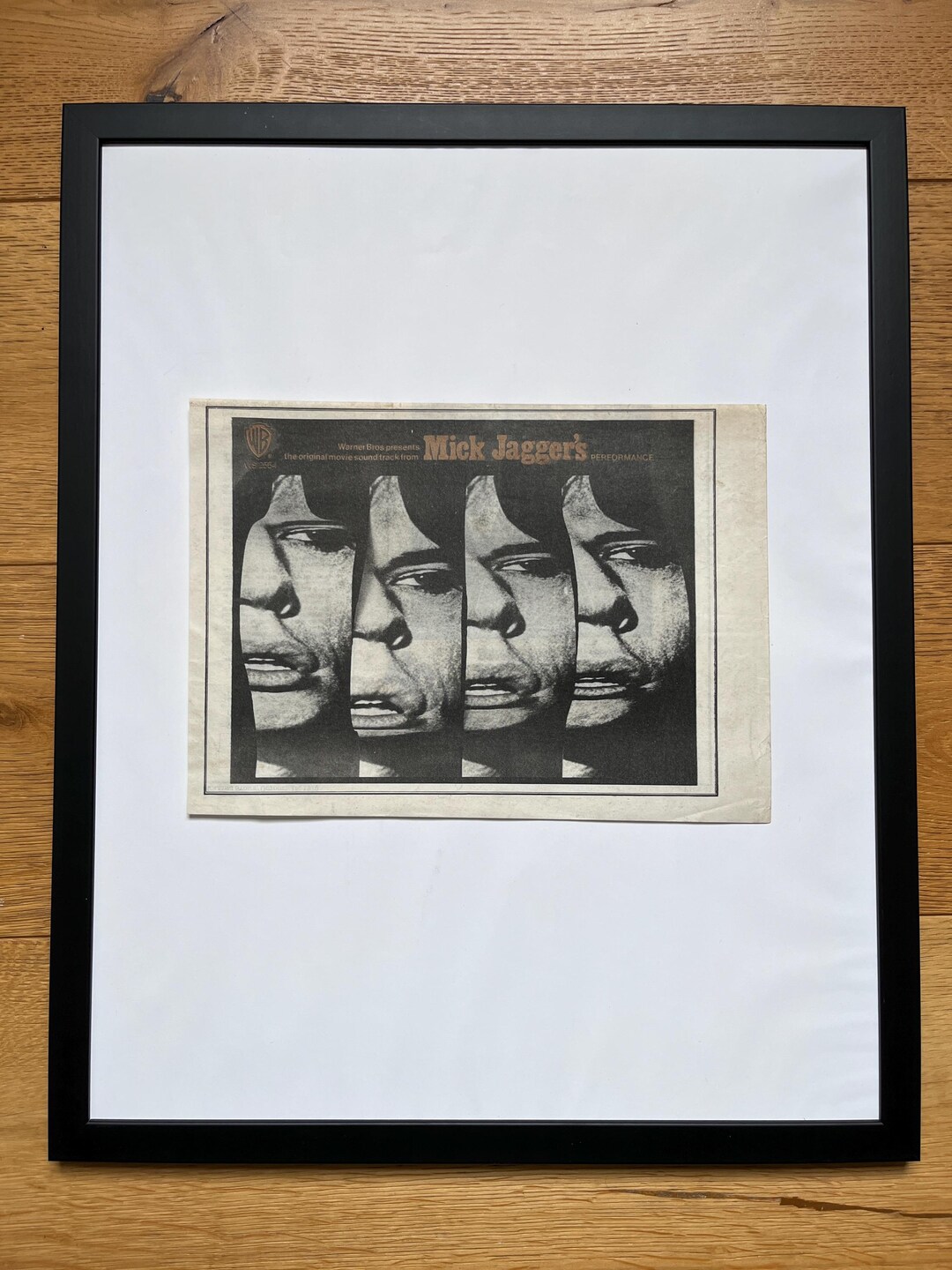 Mick Jagger, Performance. Rare, Original, Authentic, Vintage Poster ...