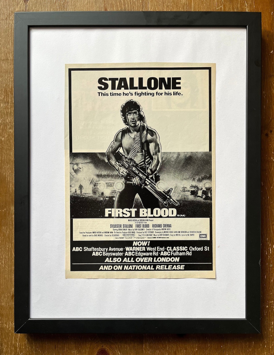 Rambo: First Blood. Rare, Original, Authentic, Vintage Poster From 1982 ...