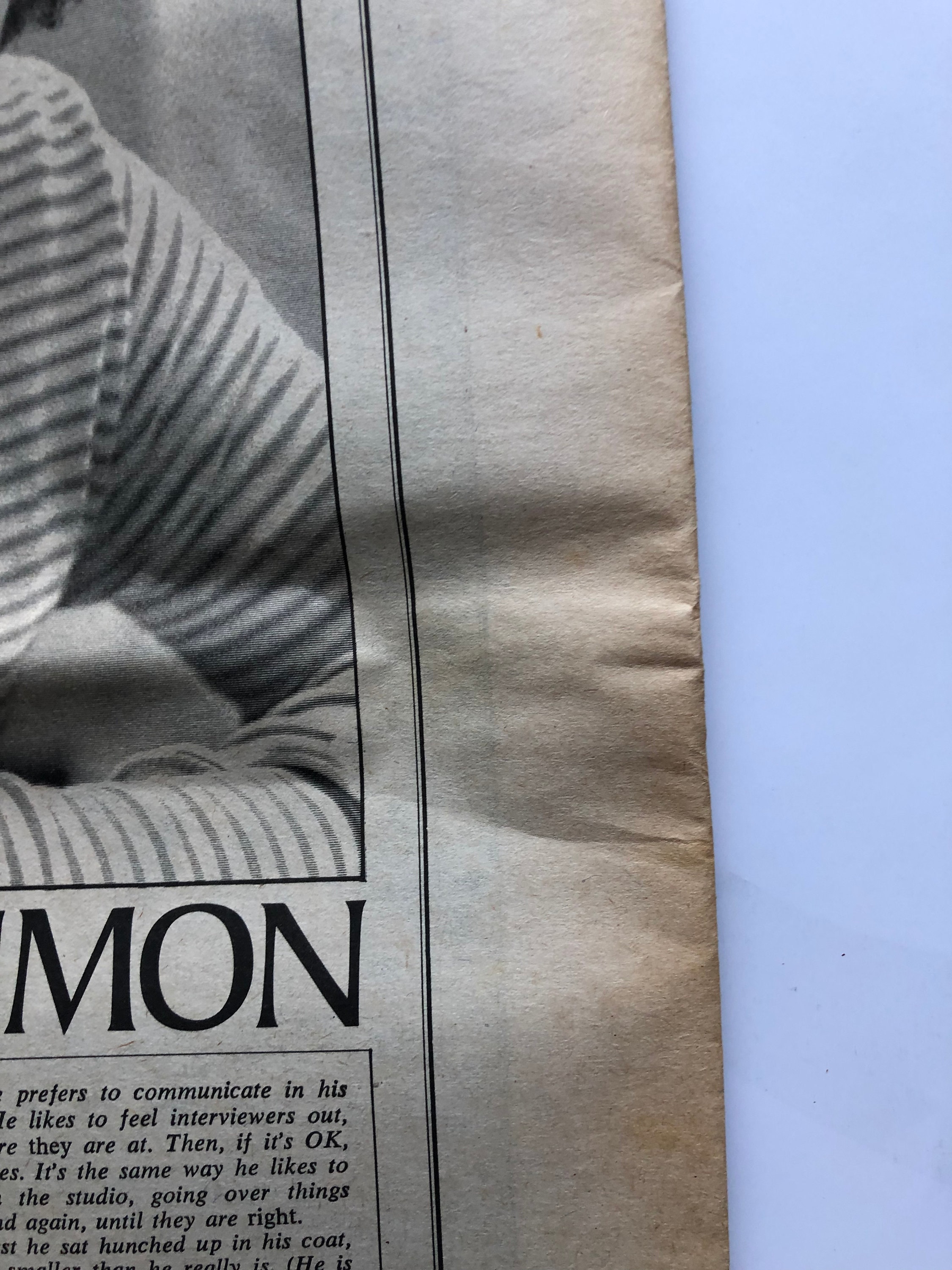 Paul Simon Interview From Rolling Stone Magazine 1970 (A3) - Etsy UK