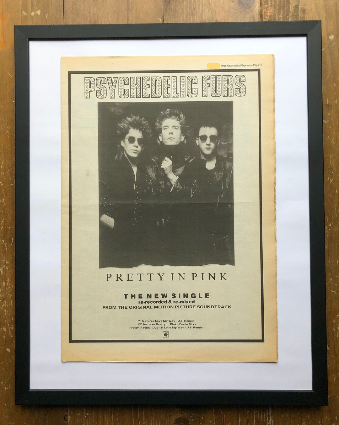 Psychedelic Furs, Pretty in Pink. Rare, Original, Authentic, Vintage ...