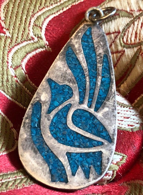 Indigenous Design, Vintage Sterling Silver Pendant, B… - Gem