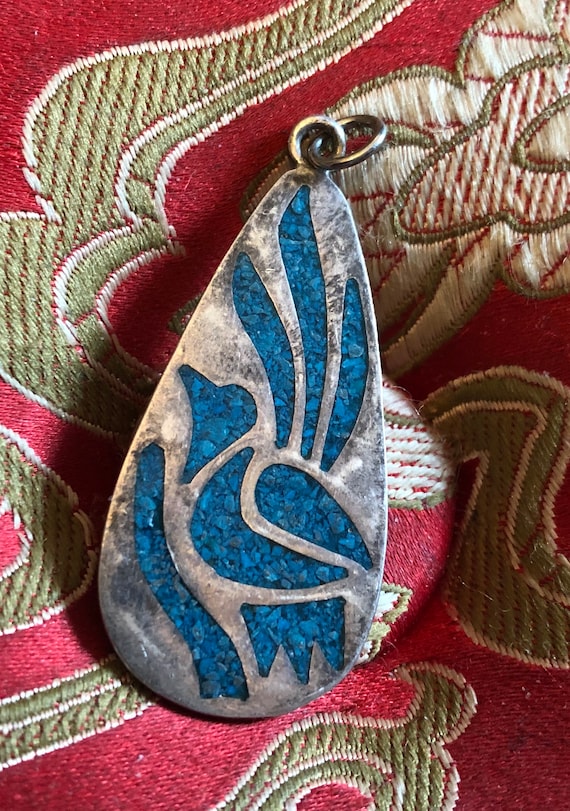 Indigenous Design, Vintage Sterling Silver Pendant, B… - Gem