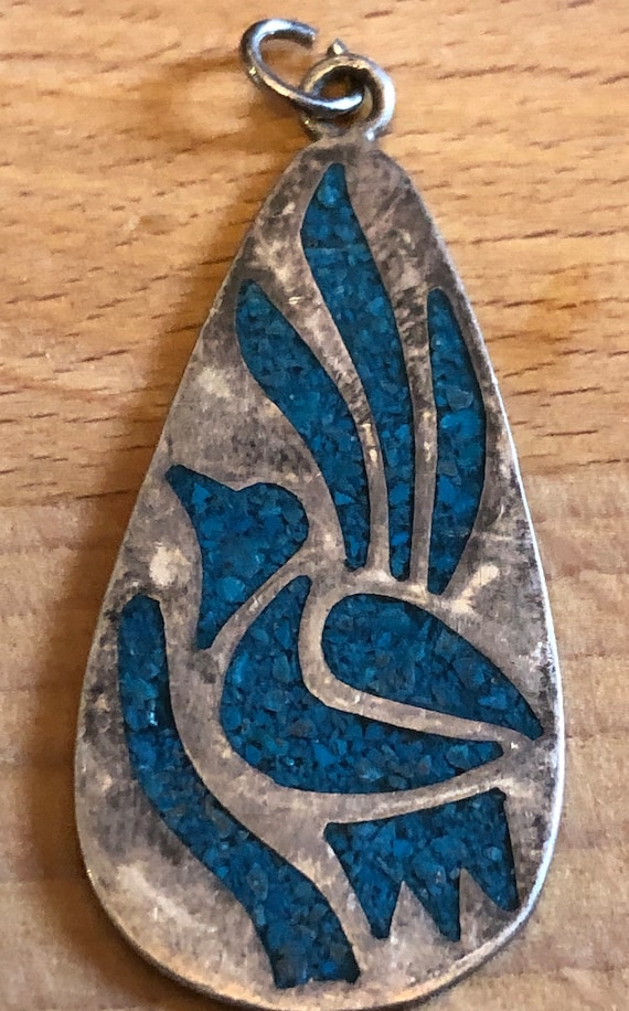 Indigenous Design, Vintage Sterling Silver Pendant, B… - Gem