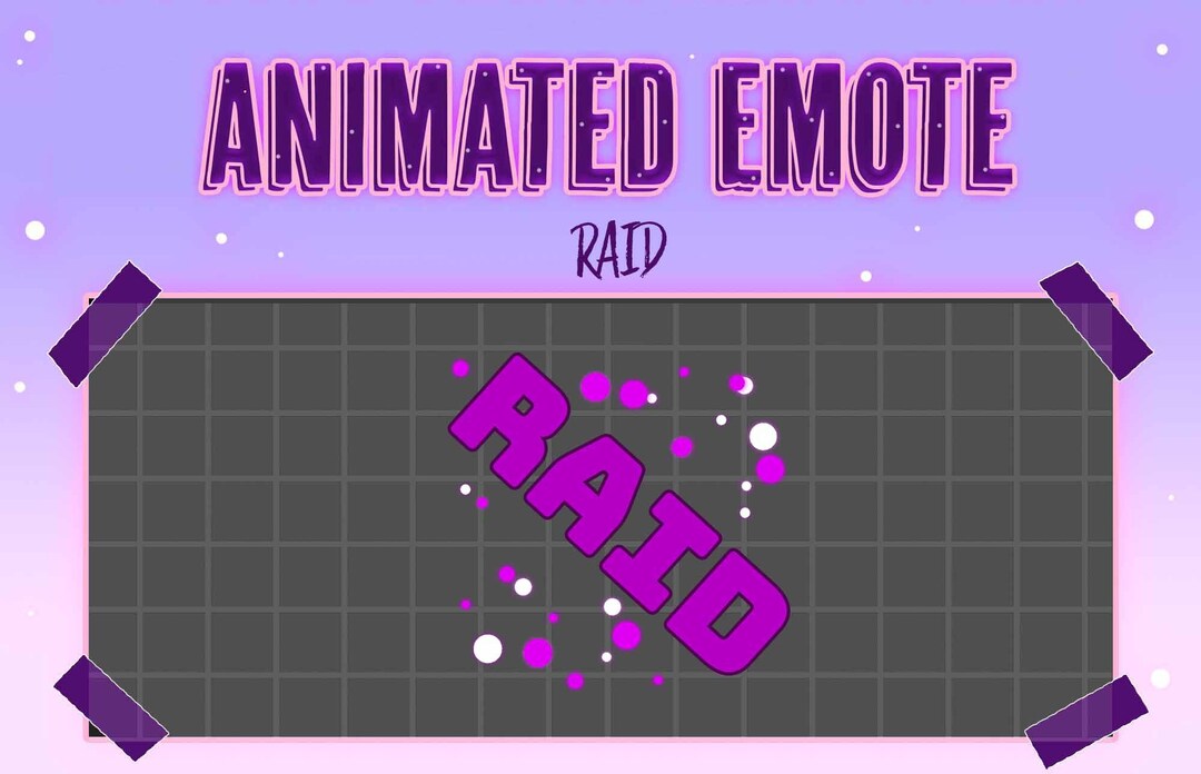 Static + Animated Emote || RAID Pink/purple Animated || Twitch, Discord ...