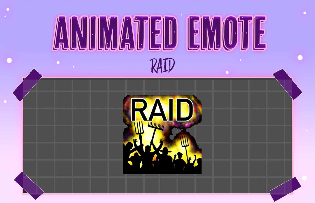 Animated Emote || RAID Animated || Twitch, Discord, Youtube - Etsy