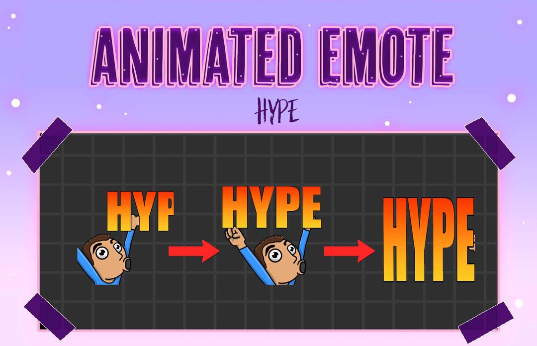 Animated Emote || HYPE Animated || Twitch, Discord, Youtube - Etsy