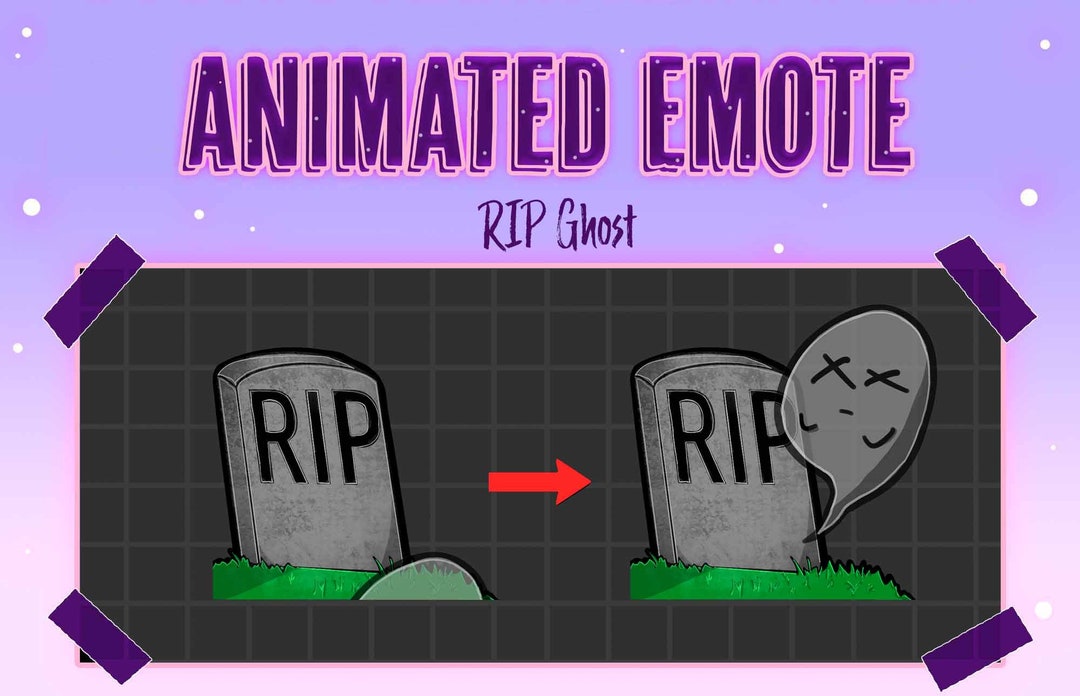 Animated Emote || RIP Ghost Animated || Twitch, Discord, Youtube - Etsy