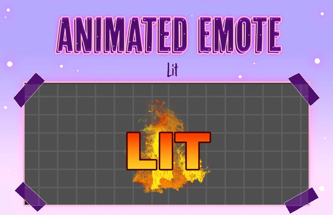 Static + Animated Emote || LIT Animated || Twitch, Discord, Youtube - Etsy