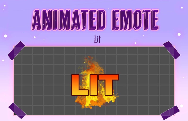Static + Animated Emote || LIT Animated || Twitch, Discord, Youtube - Etsy