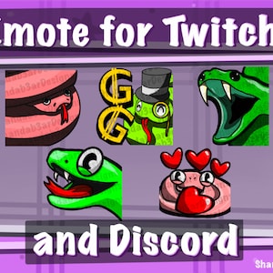 Snake Emote Pack for Twitch, Youtube, and Discord - Etsy