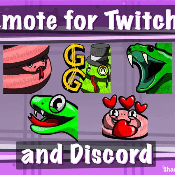 Snake Twitch Emotes - Etsy