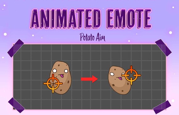 Animated Emote Potato Aim Animated Twitch Discord - Etsy