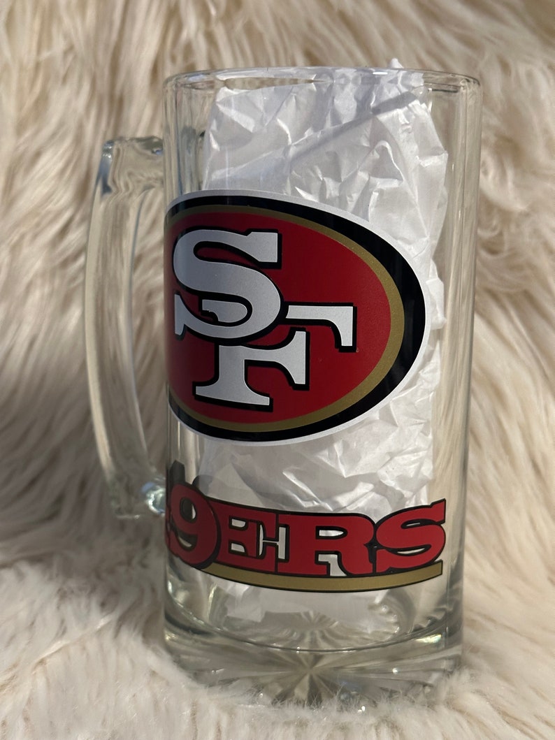 Glass Mug. San Francisco 49ers Beer Glass Mug - Football Fan Gift - Etsy