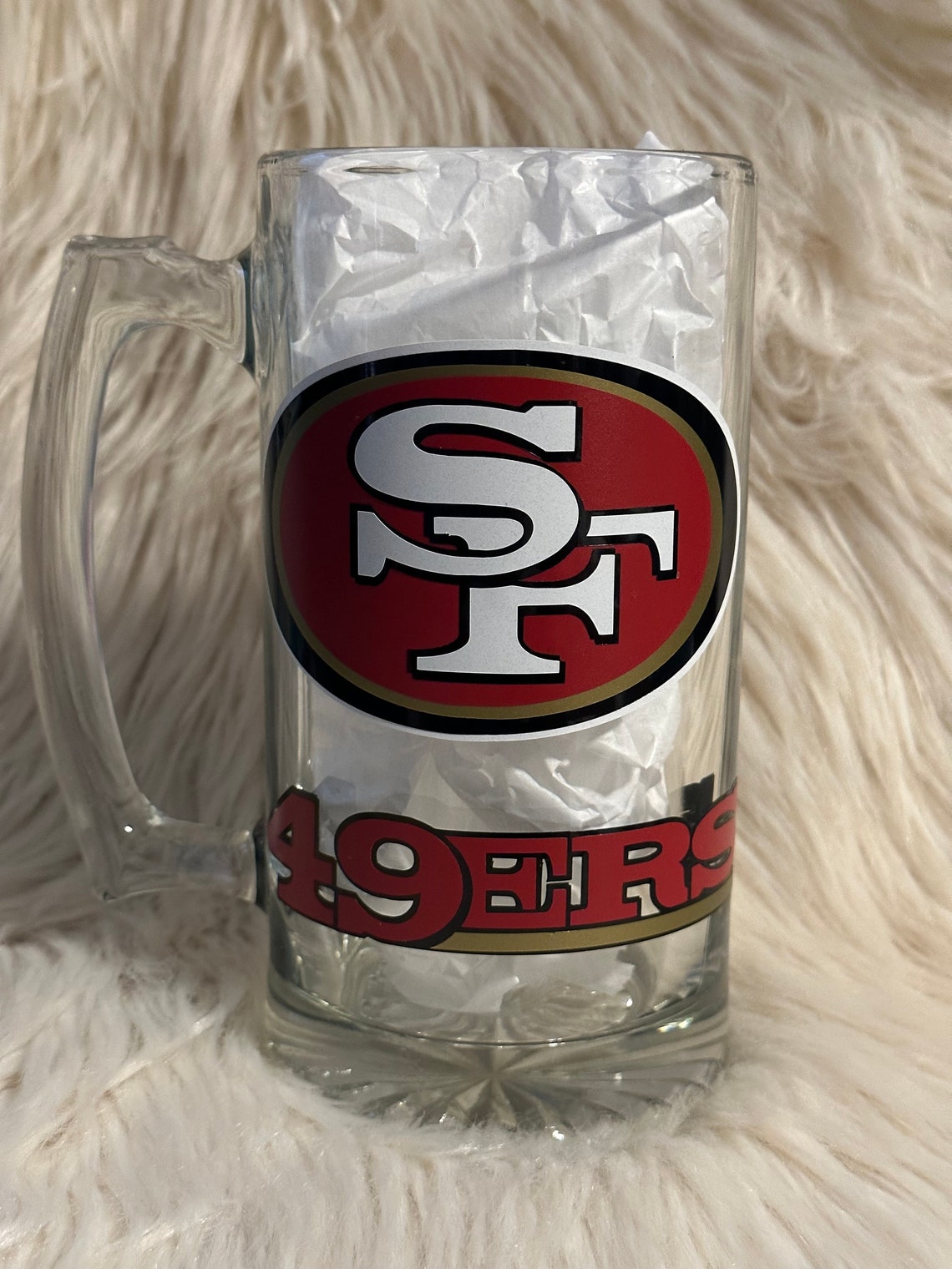 Glass Mug. San Francisco 49ers Beer Glass Mug - Football Fan Gift - Etsy