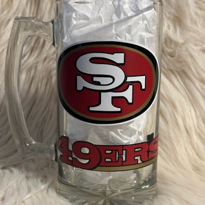 Glass Mug. San Francisco 49ers Beer Glass Mug - Football Fan Gift - Etsy