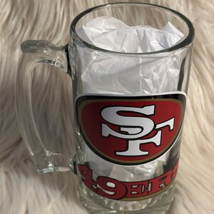 Glass Mug. San Francisco 49ers Beer Glass Mug - Football Fan Gift - Etsy