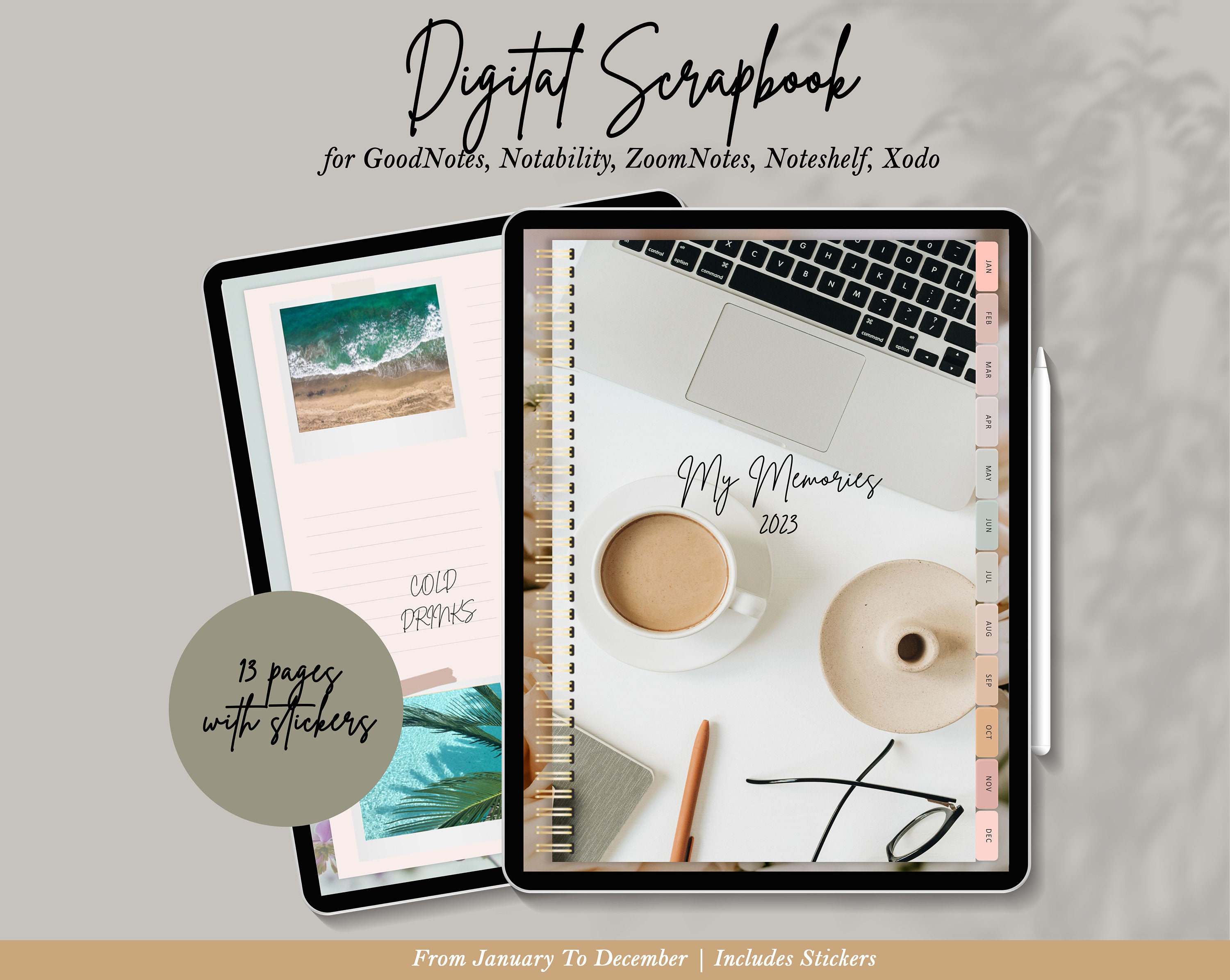 Digital Scrapbook Memory Book Photo Album Memory Keeper W/ Digital ...