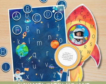 Alphabet Matching Printable, Uppercase & Lowercase, Montessori Activity ...