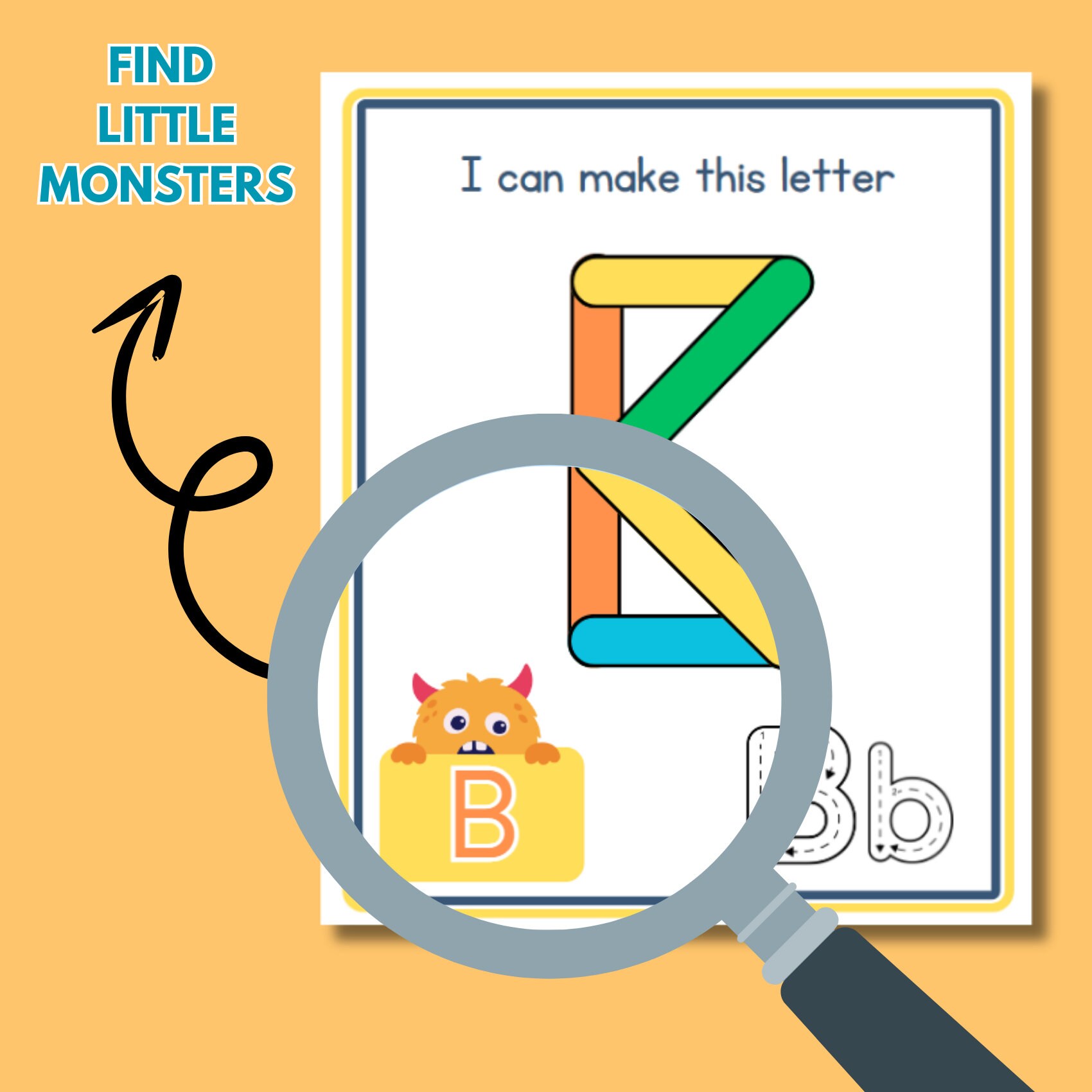 ABC Popsicle Sticks Alphabet Activity Game for Toddlers Montessori ...