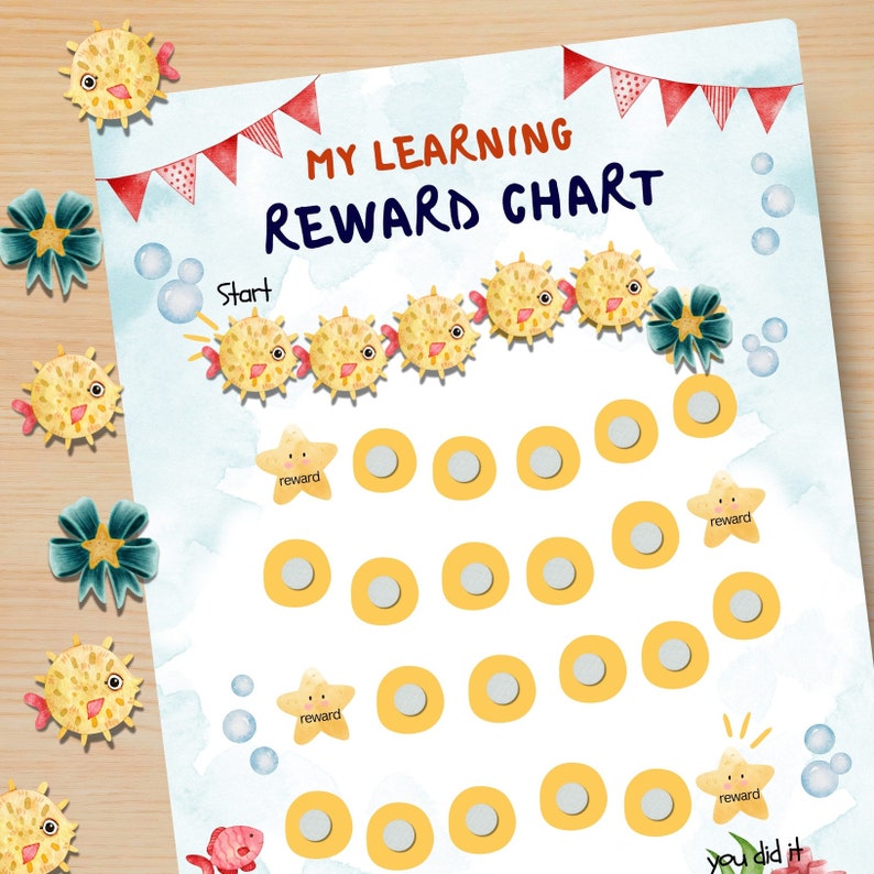 Printable Reward Chart for Kids Toddler Goal Chart Printable Kids ...