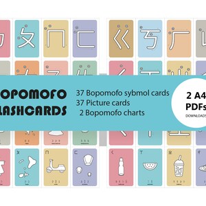 Bopomofo Digital Flashcards | Zhuyin Digital Flashcards | Colour Your ...