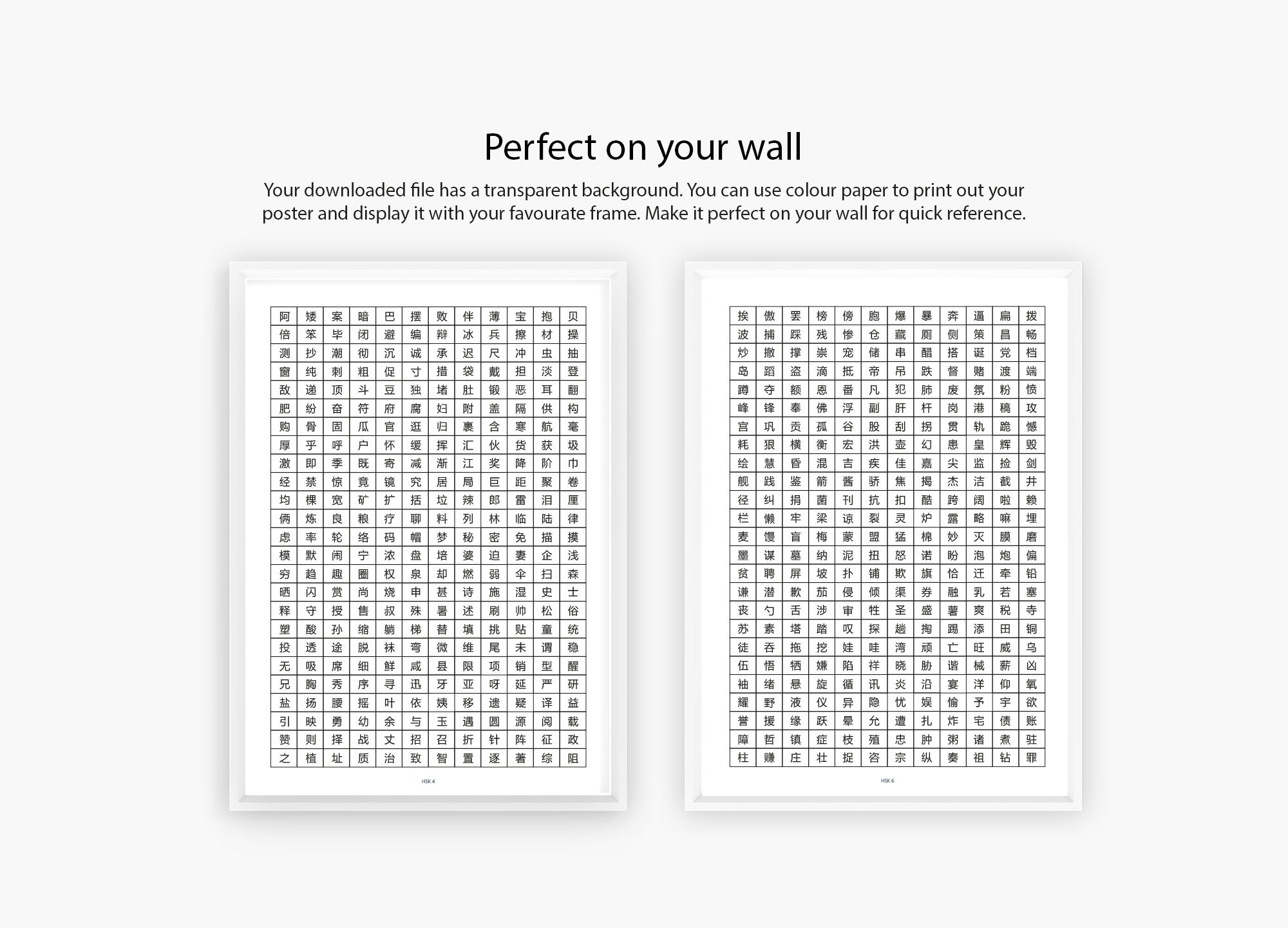 New HSK Simplified Chinese Character Poster Pack for Level 4, 5 and 6 ...