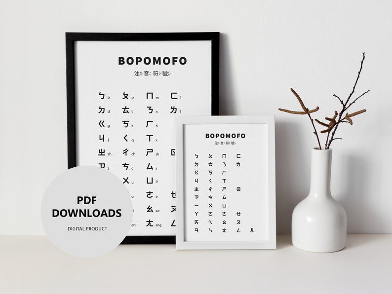Bopomofo Learning Charts (4 Designs) | Zhùyīn Posters | Taiwanese ...