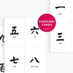 Japanese Numbers Poster and Flashcards | Japanese Number Digital ...