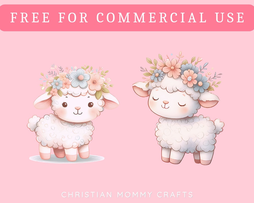 Cute Lamb Clipart, Lamb Clip Art, Baby Sheep, Easter, Lamb PNG, Spring ...