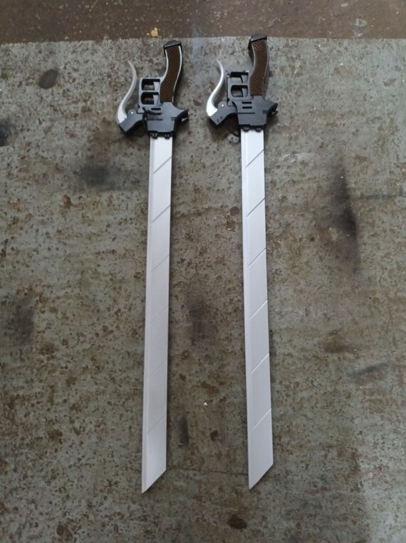 AOT Twin Gun Blade Sword Metal Weapon Cosplay Prop - Etsy India