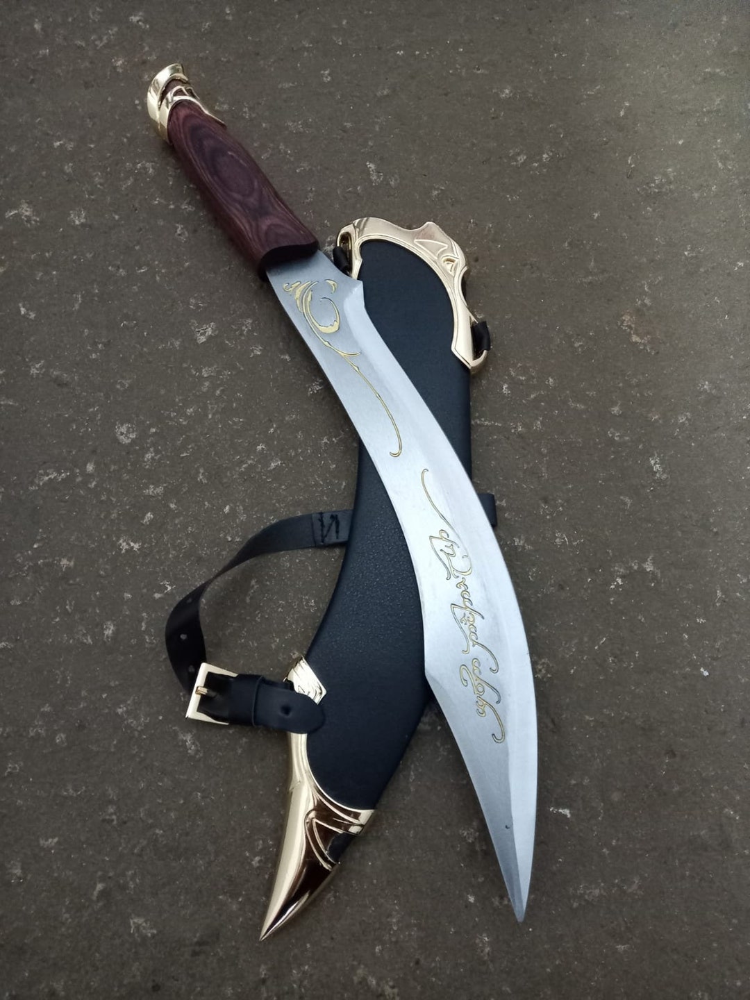 LOTR Aragorn Dagger Awen Elf Knife Sword Blade Cosplay Metal Weapon ...