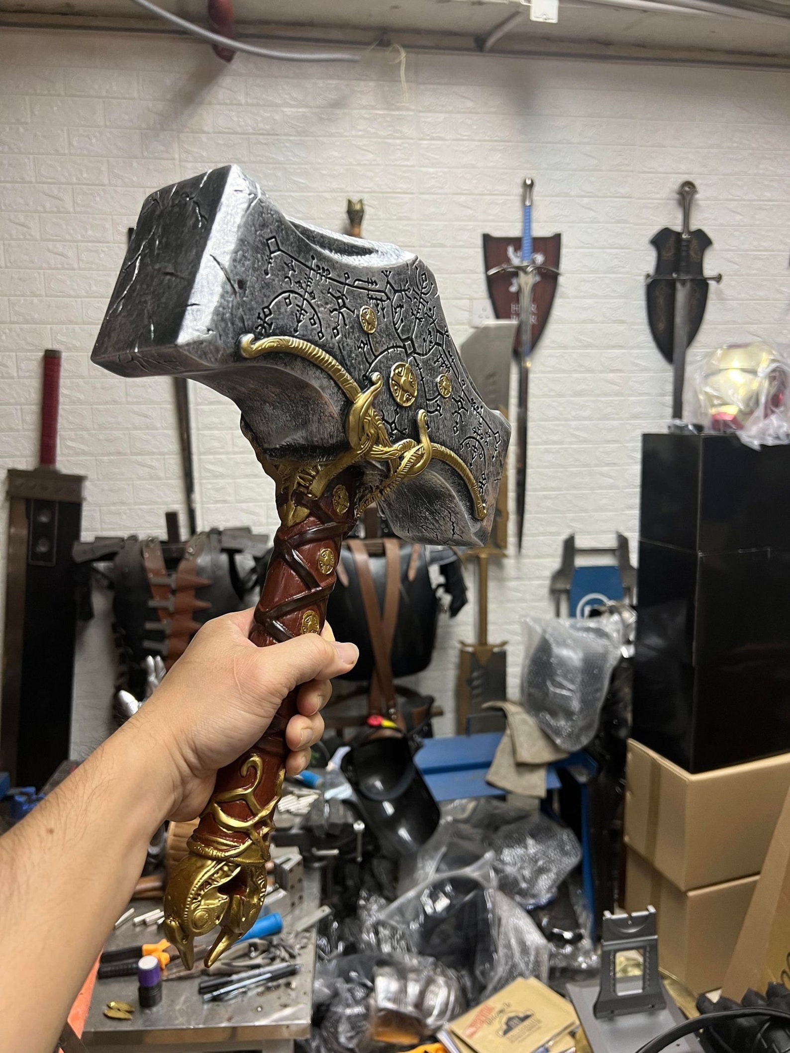 God of War Hammer Thor Mjölnir GOW Kratos Cosplay Weapon Prop - Etsy