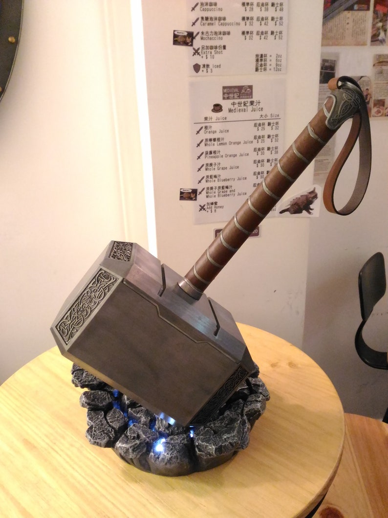 Thor Hammer Mjölnir LED Rock Stand - Etsy