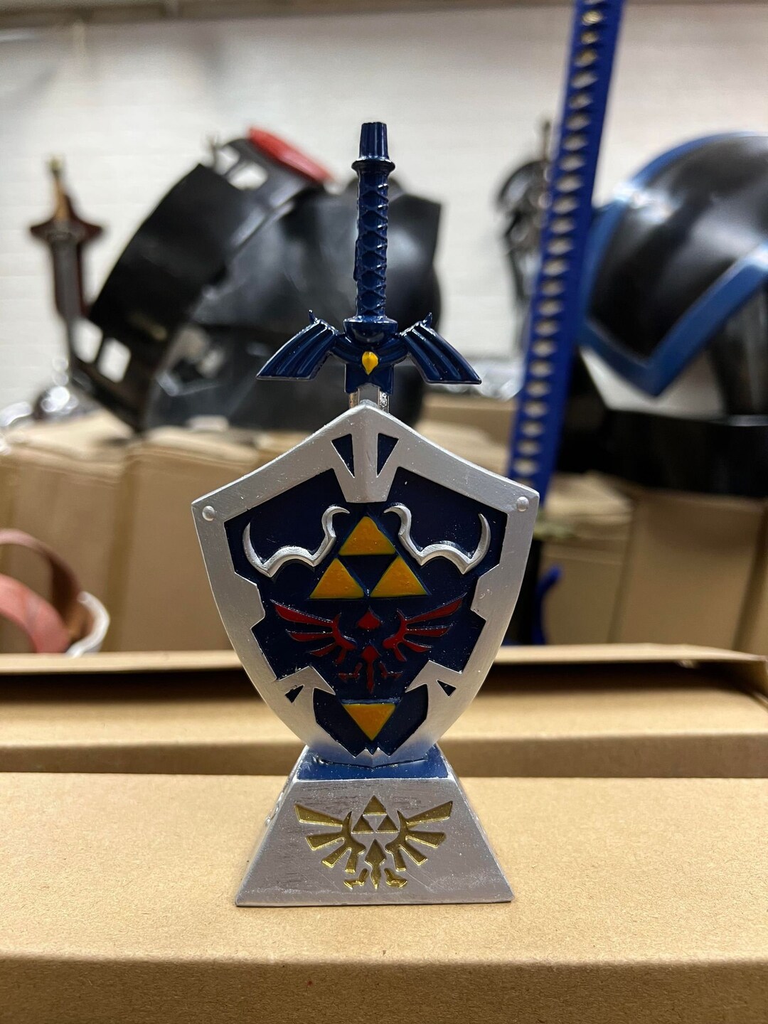 Mini Zelda Sword With Stand Version B Dagger Blade Metal Cosplay Weapon ...