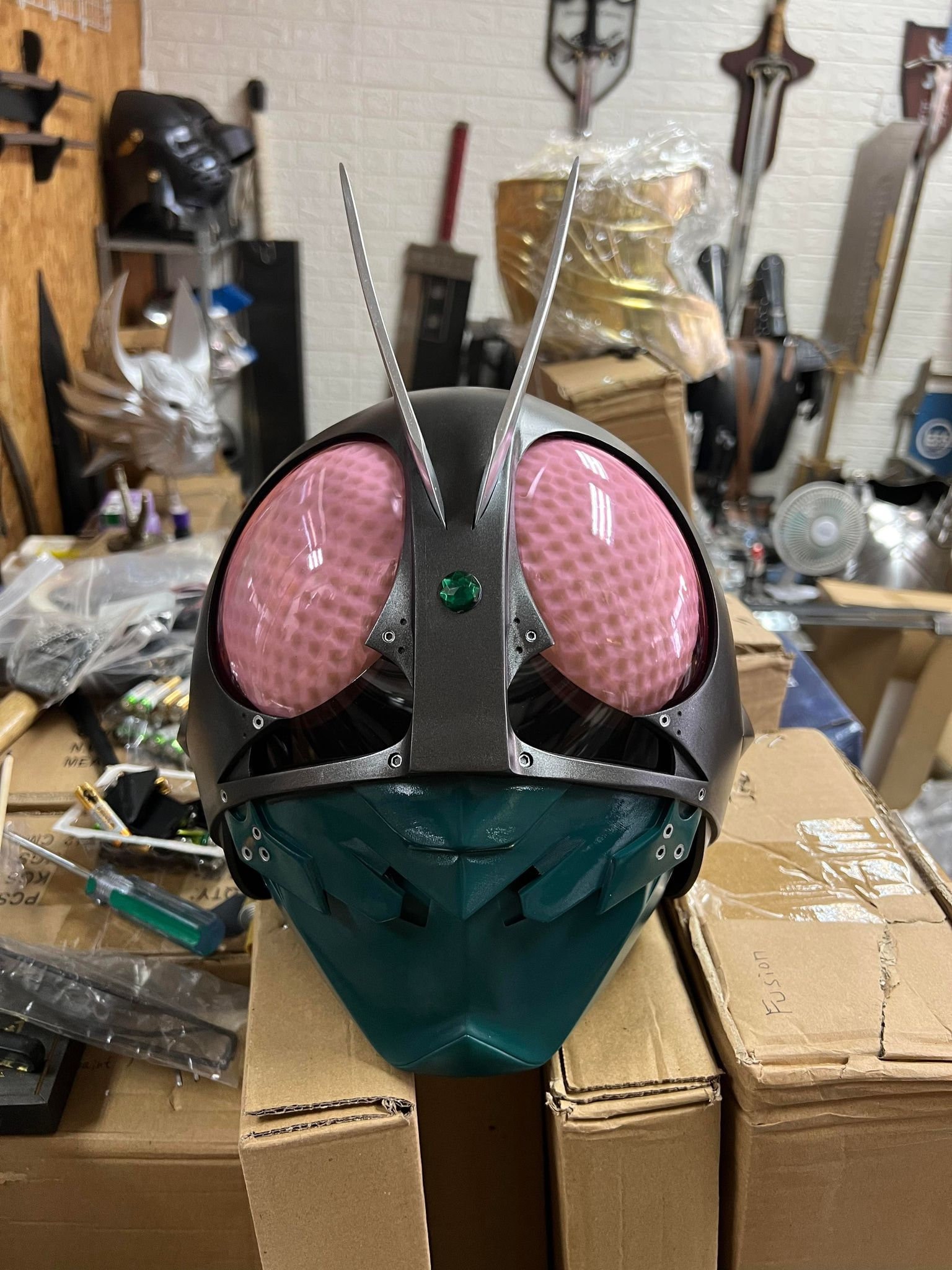 Kamen Rider Helmet Masked Rider V1 Black Sun Cosplay Prop - Etsy Australia