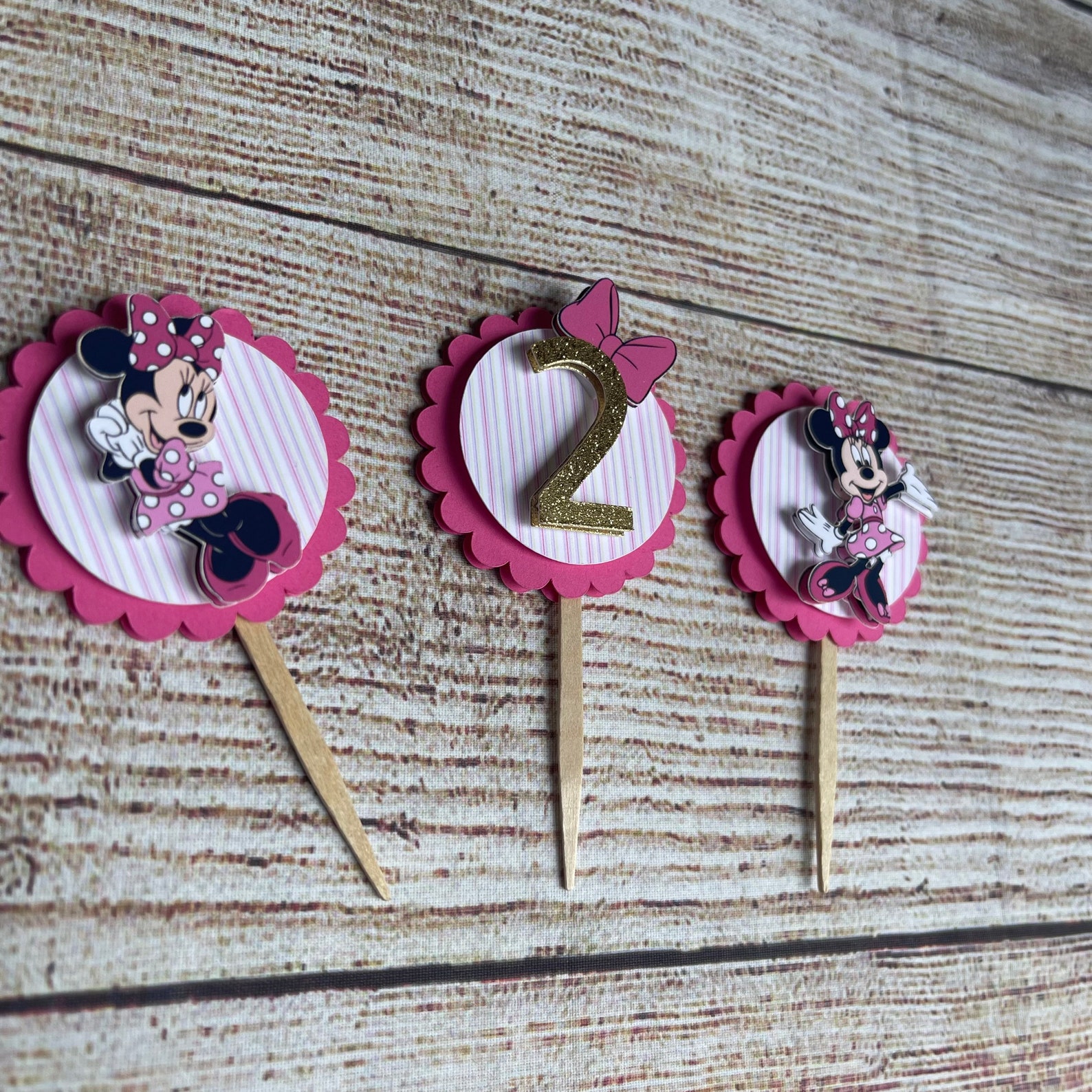 Minnie Mouse Cupcake Topper Minnie Mouse Topper Minnie Mouse - Etsy