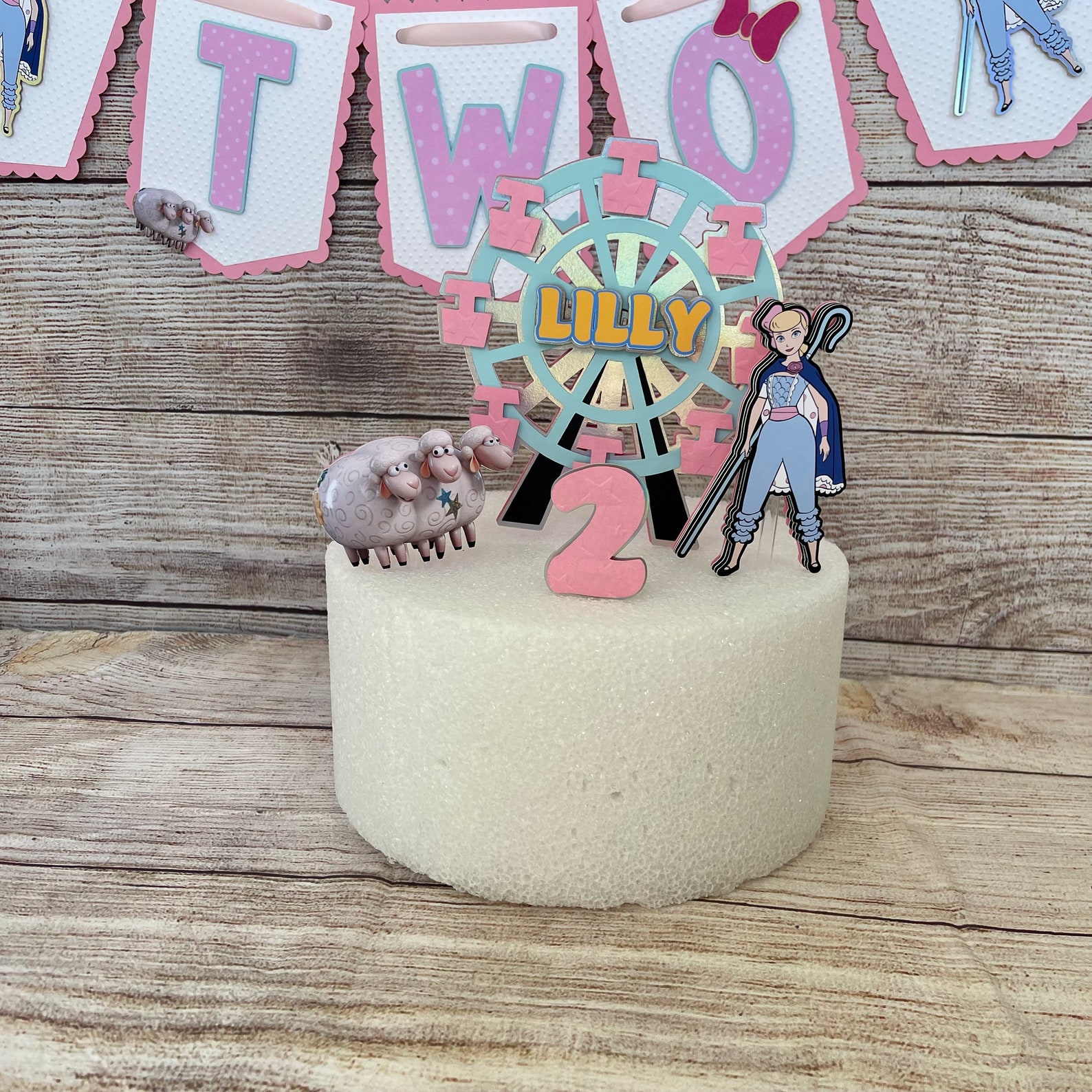 Bo Peep Cake Topper Toy Story Cake Topper Banner Birthday - Etsy